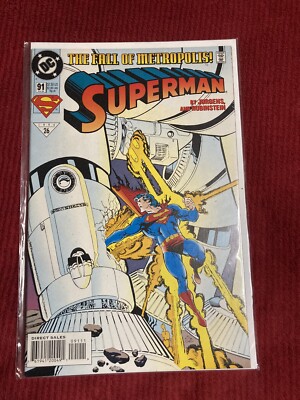 Superman # 91 Jul 1994 DC The Fall of Metropolis! Ungraded COMIC BOOK ...