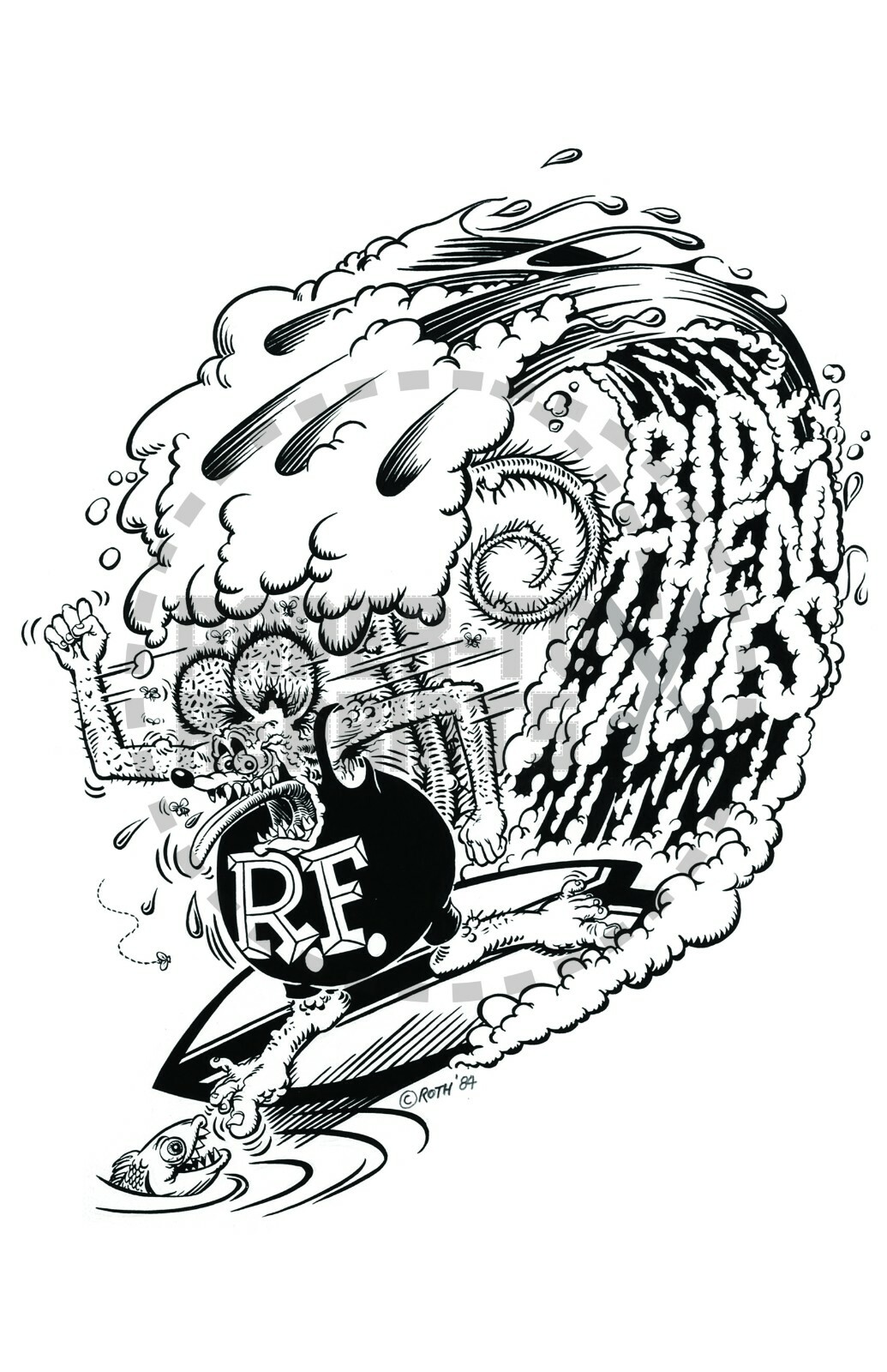 RIDE THEM WAVES - ED "BIG DADDY" ROTH MONSTER CAR POSTER 11"W X 17"H | eBay