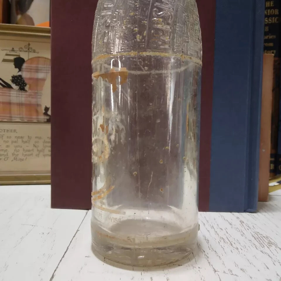 Vtg '40s Embossed Glass 8 Oz. PEPSI Pepsi-Cola Soda Bottle Double Dot ...