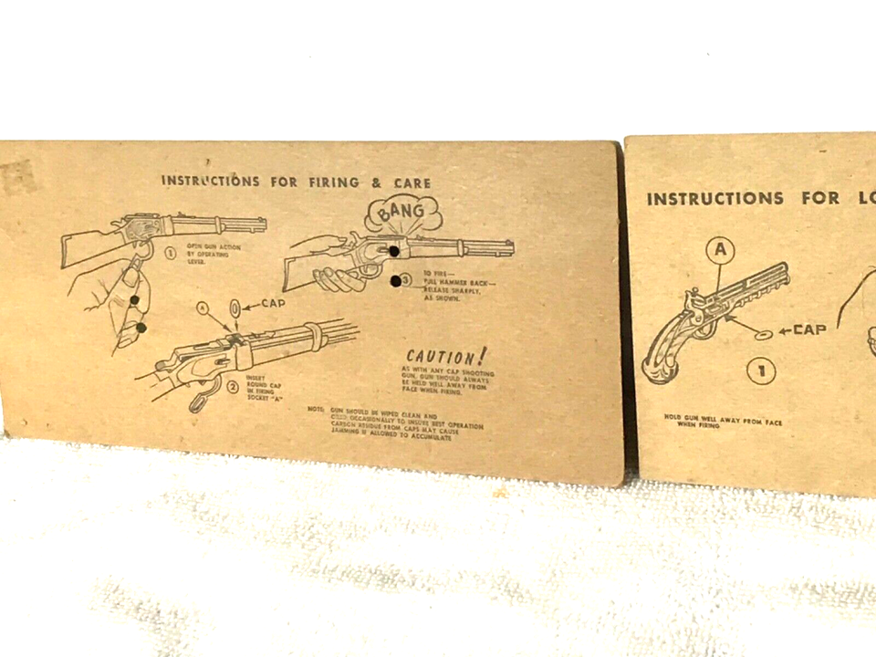 Vintage 1950 s Marx/Collectors Miniature Series Caps Guns PACKAGING ...