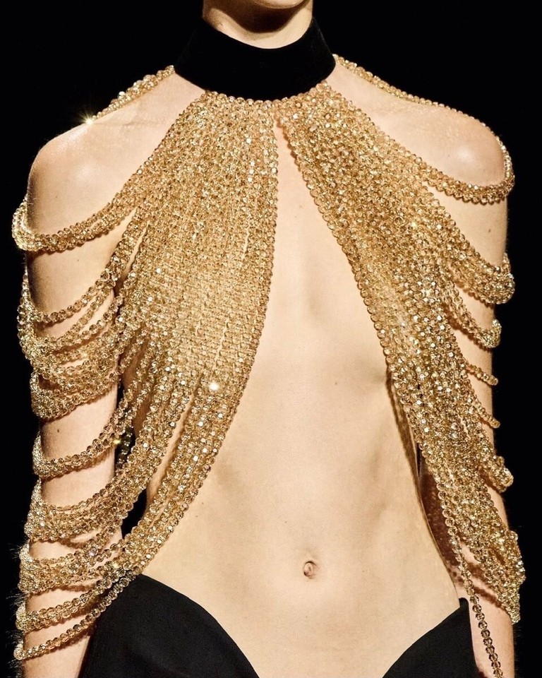 Crystal Unisex Top, Handmade Brand Style Body Crystals, Exclusive Lux ...