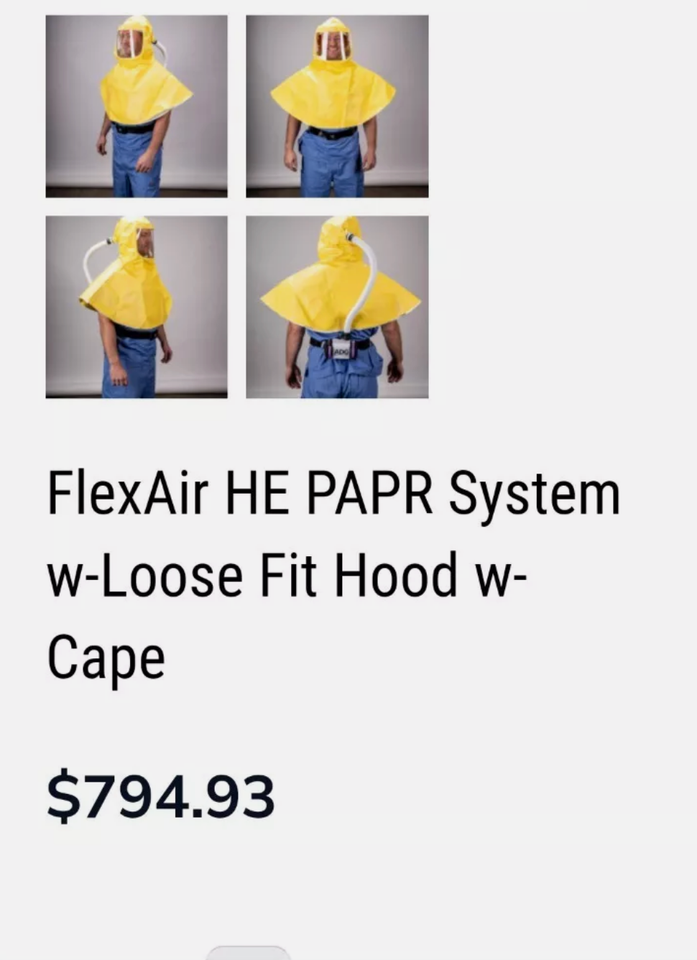 FlexAir Powered Air Purifying Respirator with blower cape Airboss ...