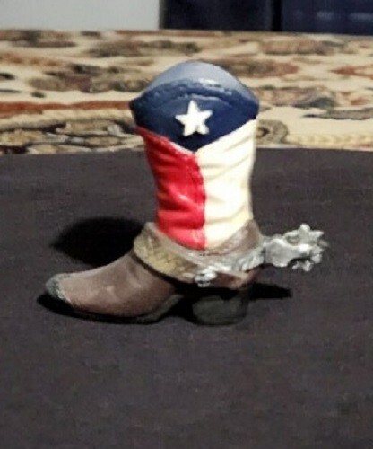 Texas Flag Cowboy Boot - Ceramic Figurine 3" - Travel Souvenir/USA ...