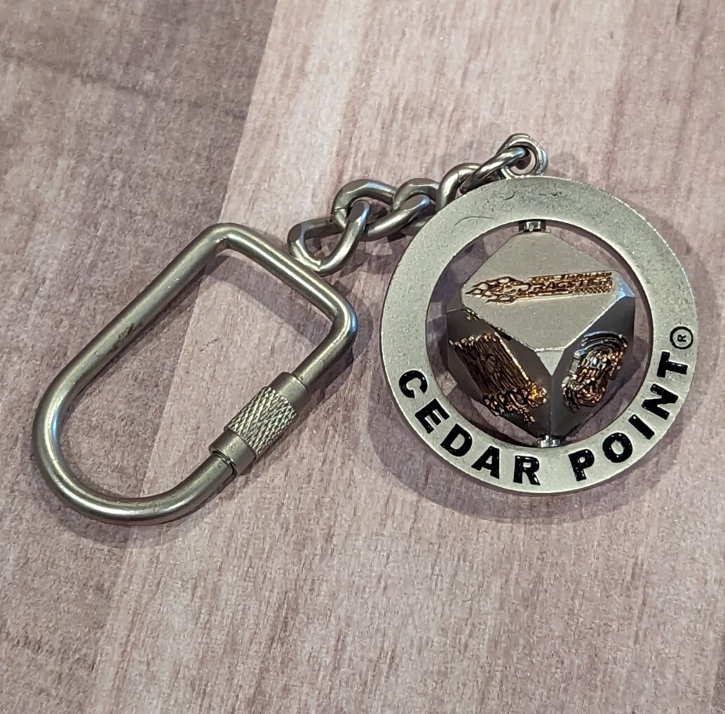 Cedar Point Spinning Metal Keychain | eBay