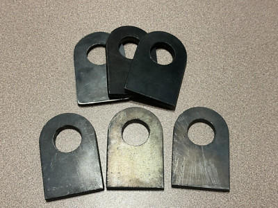 (6) Weld On Tabs, Pad Eyes, Shackle Mounts, 1/4" Thick, 2" x 3", 1" Dia ...