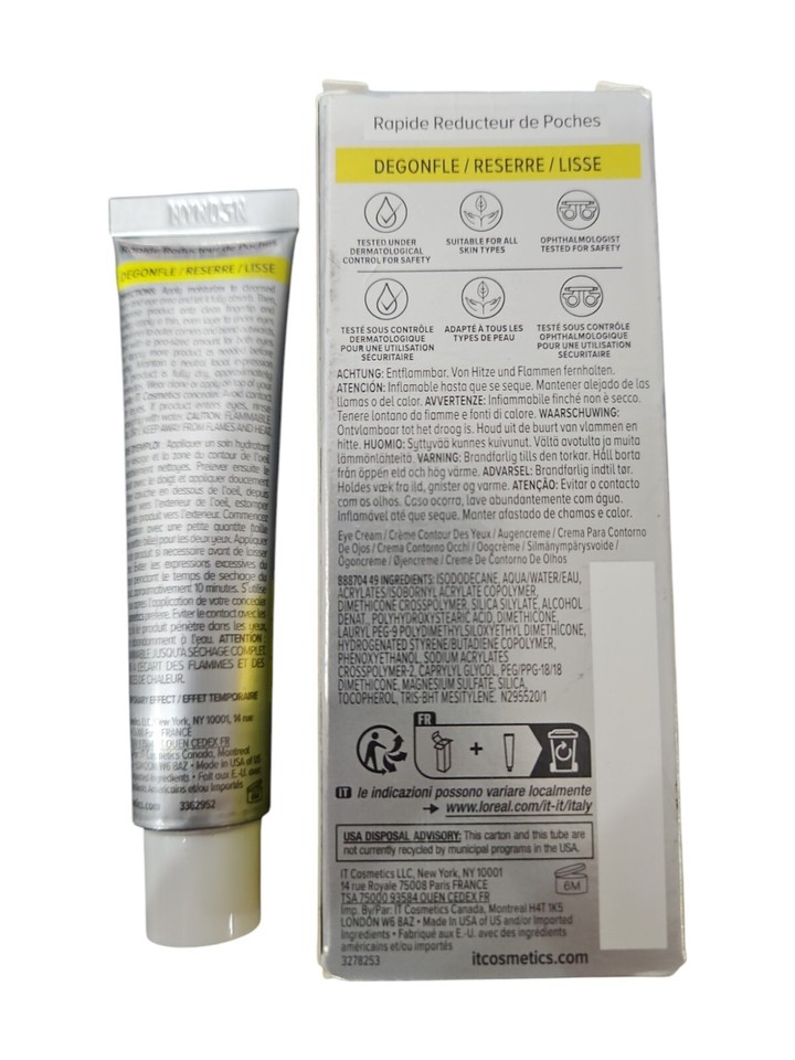 IT Bye Bye Under Eye Bags Rapid Bag Reducer 0.5oz - New In Box | eBay