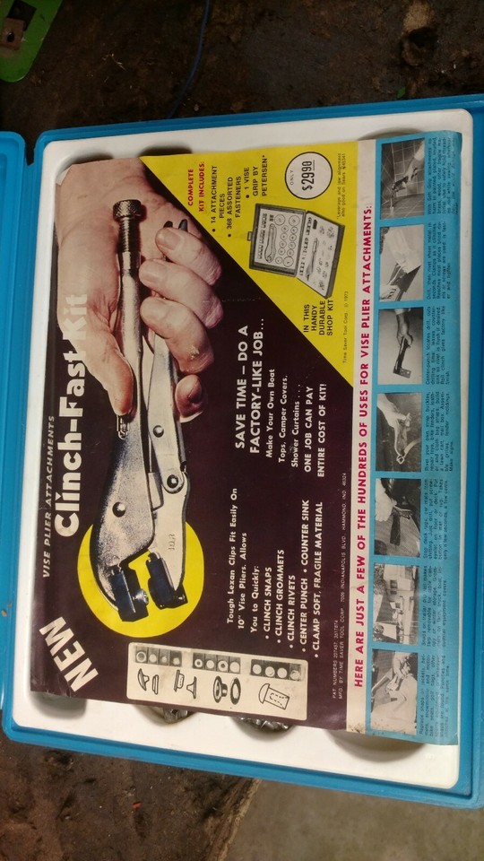 Heavy Duty Clinch Fast Kit with metal anvils Time Saver Tool Corp VTG ...