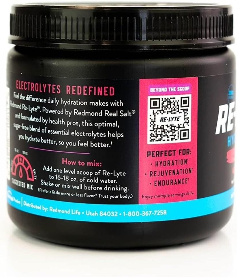 Redmond Re-Lyte Hydration Electrolyte Powder Mix (Mixed Berry) - 60 ...