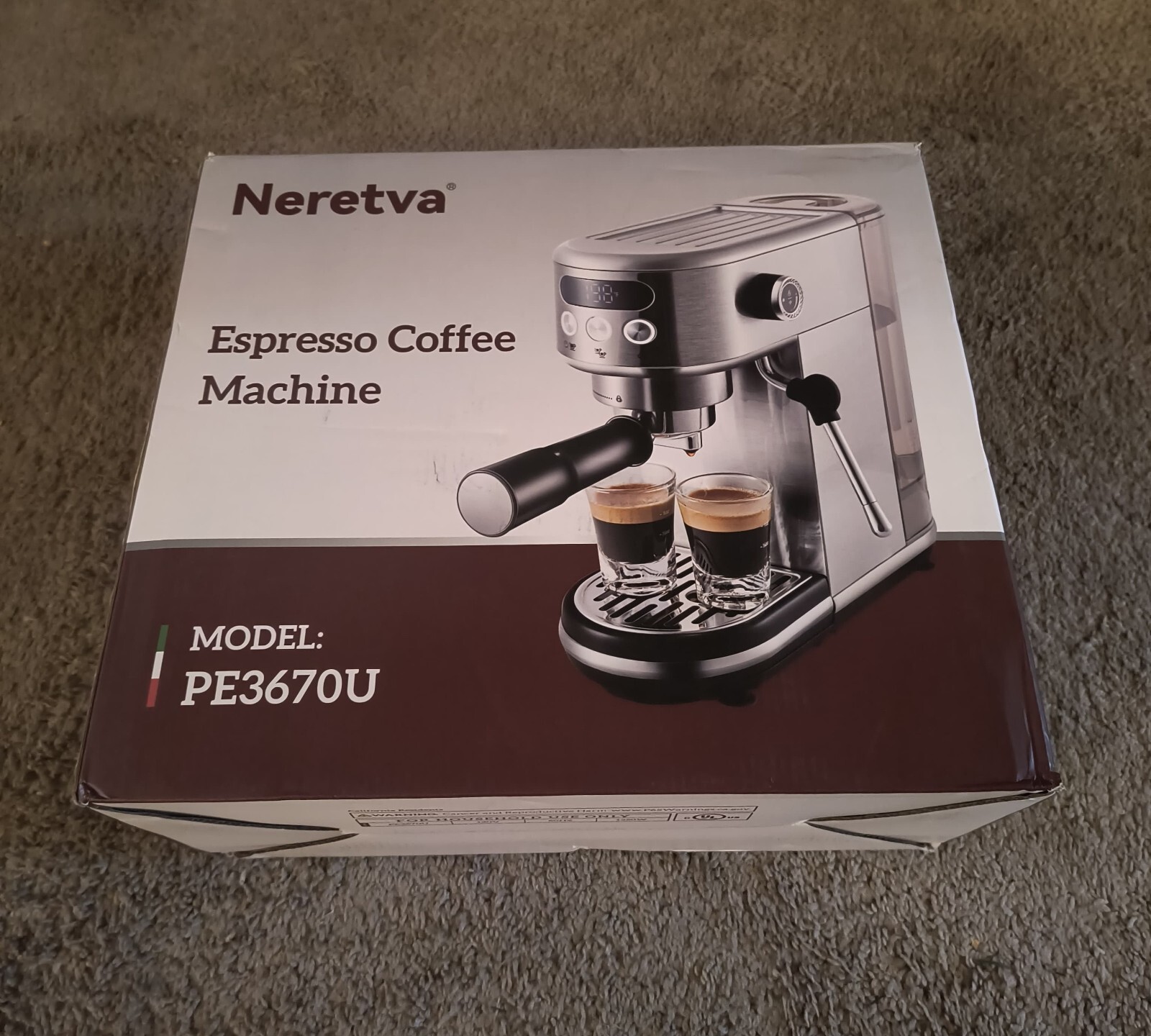 Neretva Espresso Coffee Machine Model: PE3670U with Frother | eBay