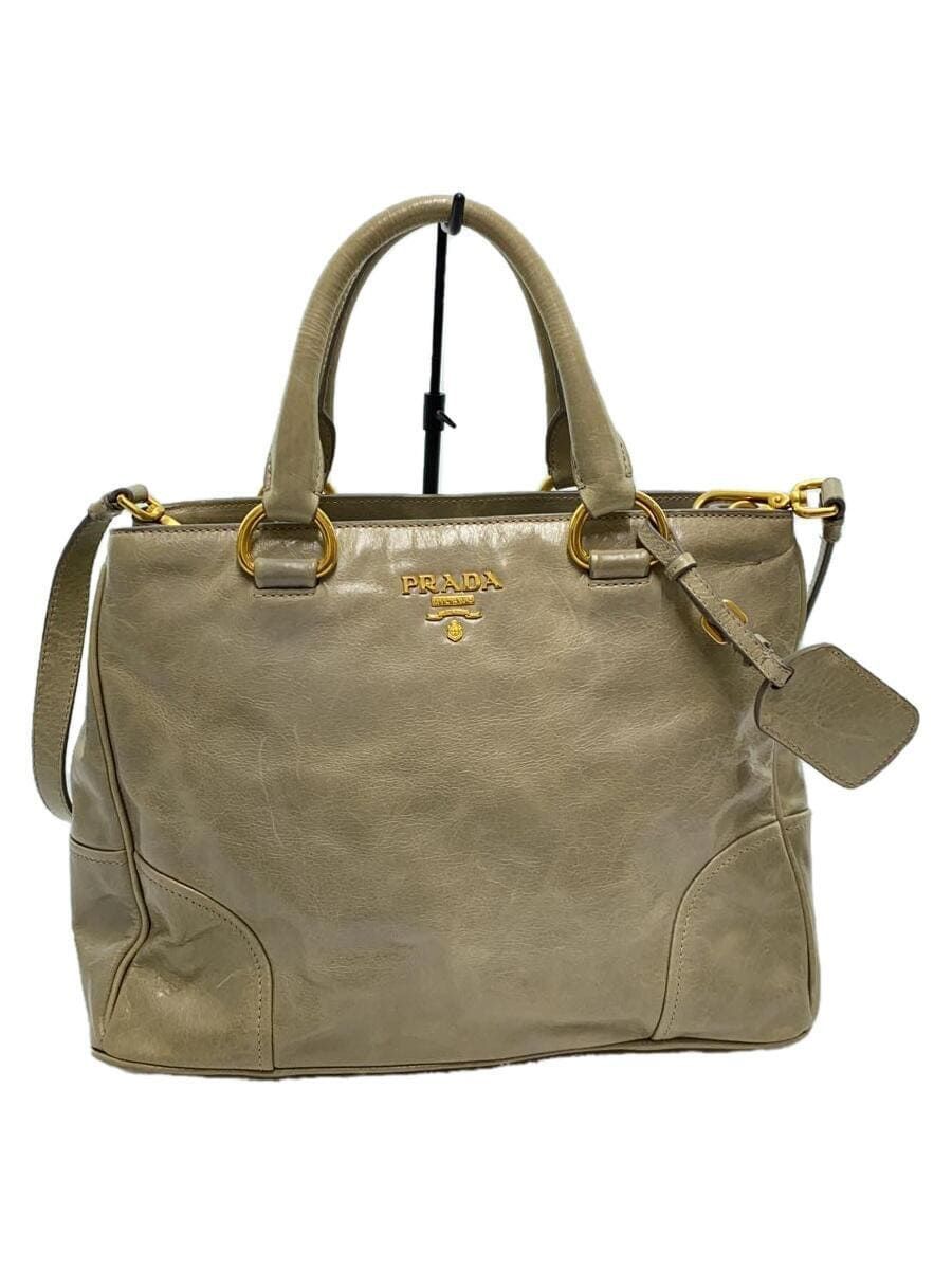 PRADA shoulder bag leather Gray plain BN2323 Used | eBay PRADA shoulder bag leather Gray plain BN2323 Used | eBay