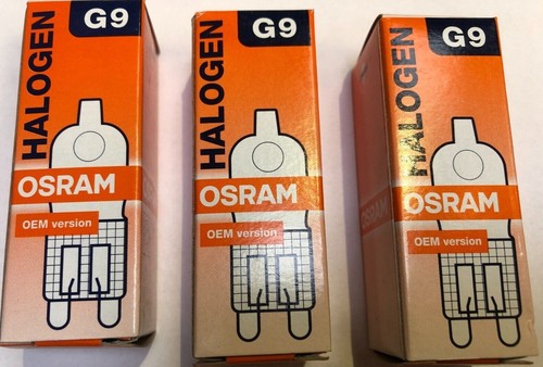 3 X OSRAM Halogène Salut Broche 65825AM 230V G9 25W Mat Intensité ...