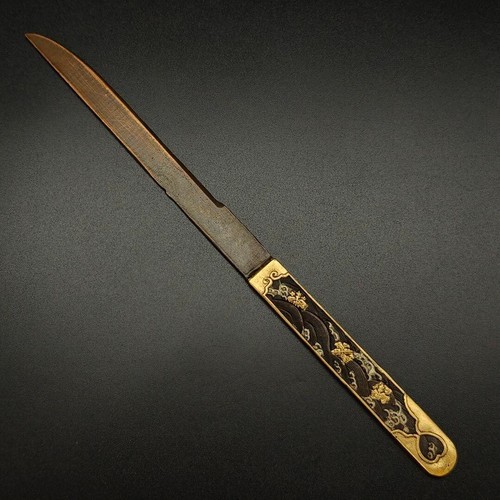 Japanese Sword Fittings Kozuka Small Handle No Blade Design of Ocean ...