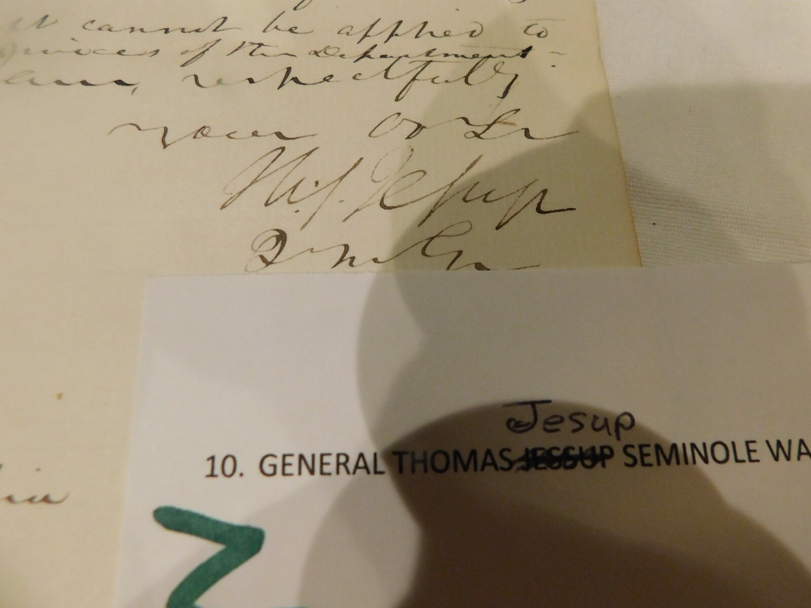 515 General Thomas Jesup Seminoles War US Army Signed Letter 1850 Ft ...