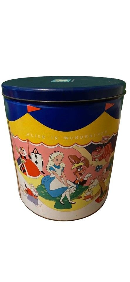 Vintage Disney Channel Tin- Alice in Wonderland, Robin Hood, etc.- Made ...
