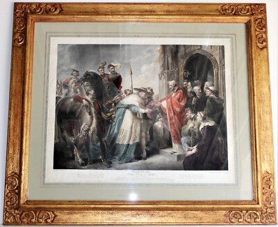 ANTIQUE COLOR ENGRAVING 1798 ROBERT THEW RICHARD WESTALL SHAKESPEARE ...