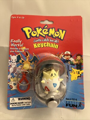NEW 1999 Pokemon Togepi Keychain Basic Fun Item#757-0 Gotta Catch Em ...