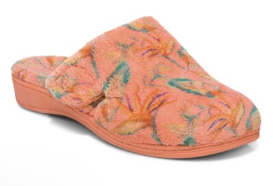 Vionic Slipper Womens 8 Papaya Tropical Gemma Mule Supportive Orthotic ...