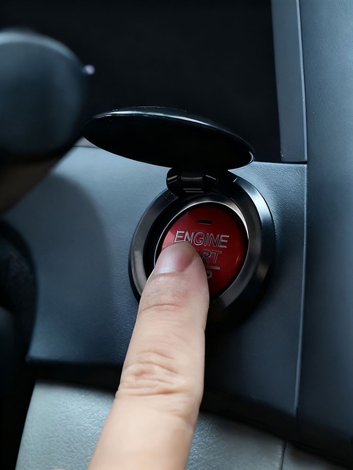 Car Push To Start Button Cover Accessories Auto Engine Start Stop ...