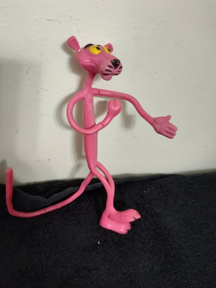 Vtg 1970's Pink Panther Bendable Bendy Rubber Figure Toy Amscan Hong ...