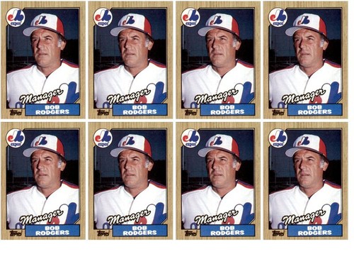 (8) 1987 Topps #293 Bob Rodgers Montreal Expos Card Lot | eBay