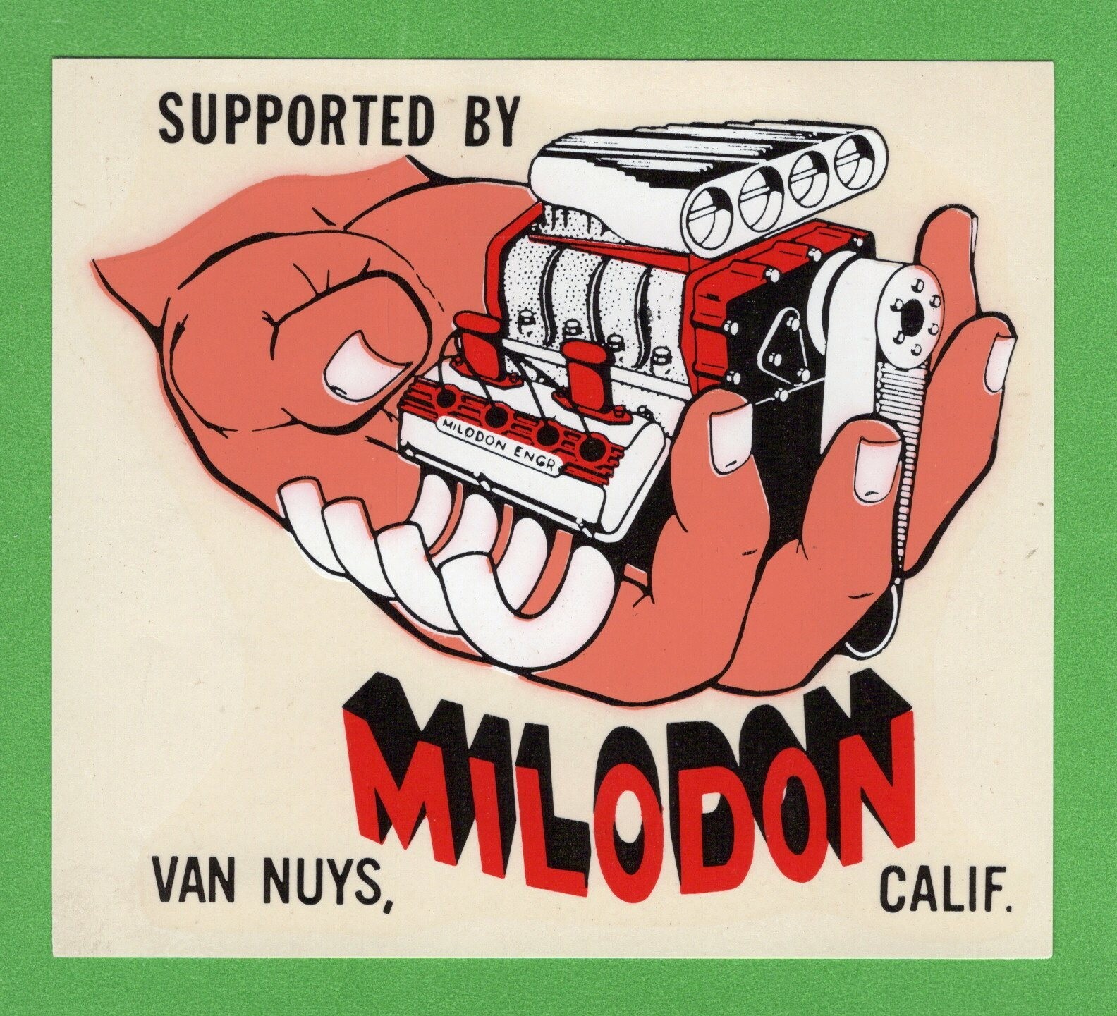 VINTAGE ORIGINAL 1960 SPEEDSHOP "MILODON ENGINEERING" VAN NUYS CALIF ...