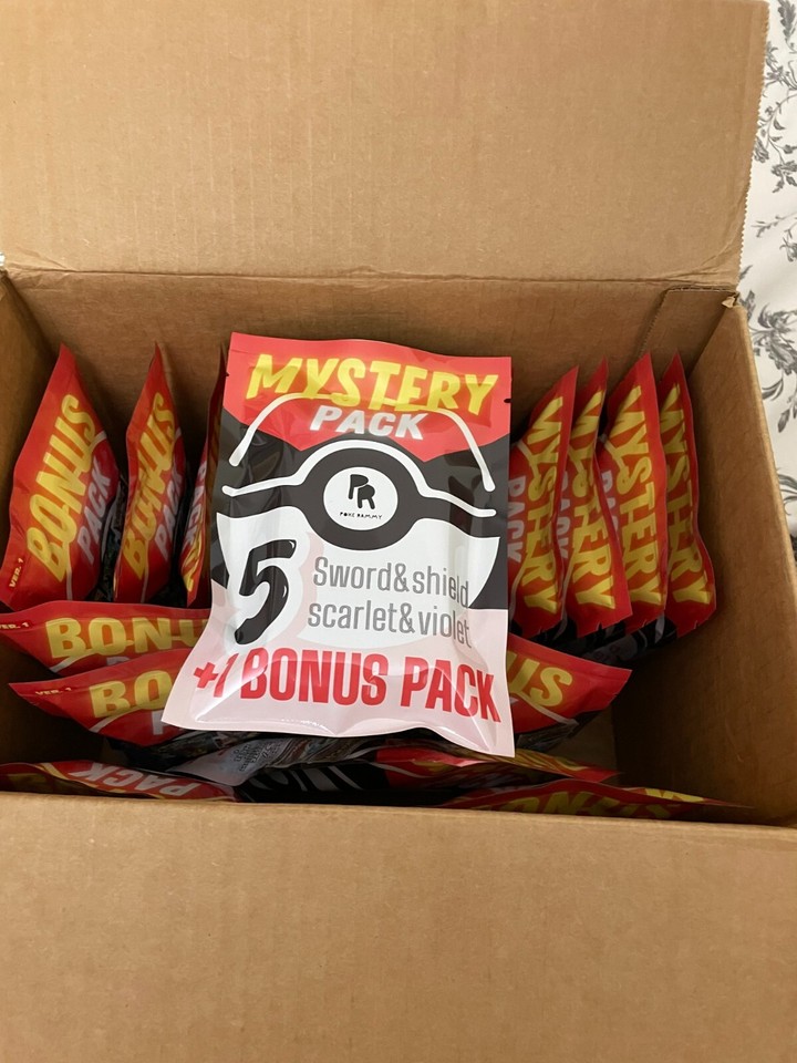 Pokémon Mystery Pack - 5 Booster Packs + 1 Mega Bonus Pack. Factory ...