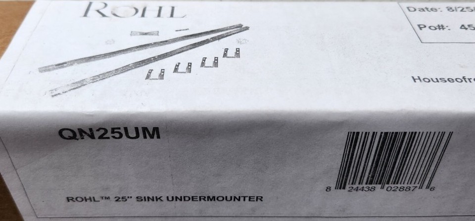 Rohl QN25UM Allia 25" Undermount Sink Kit | eBay