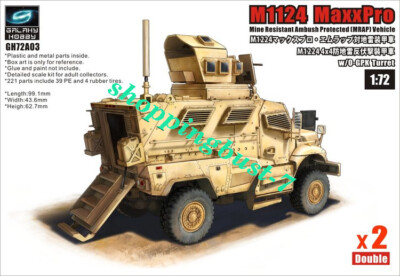 T-Model GH72A03D 1/72 US M1124 MaxxPro MRAP w/O-GPK Turret Model DOUBLE ...