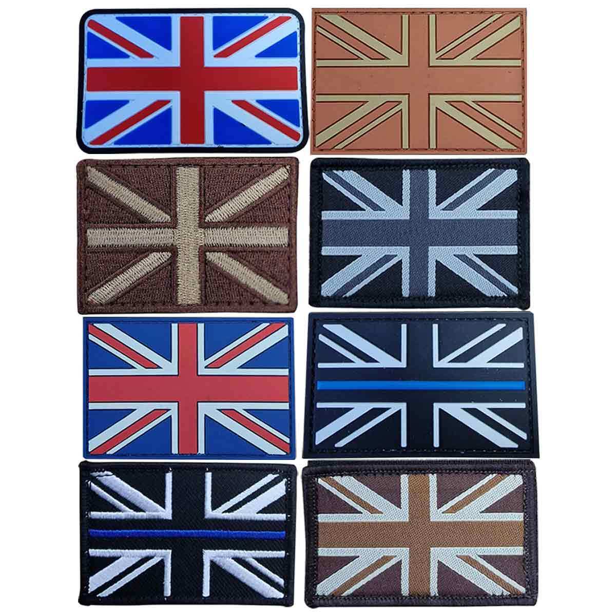 Union Jack Morale Patch Tactical Hook and Loop Badge Airsoft PVC Cotton ...