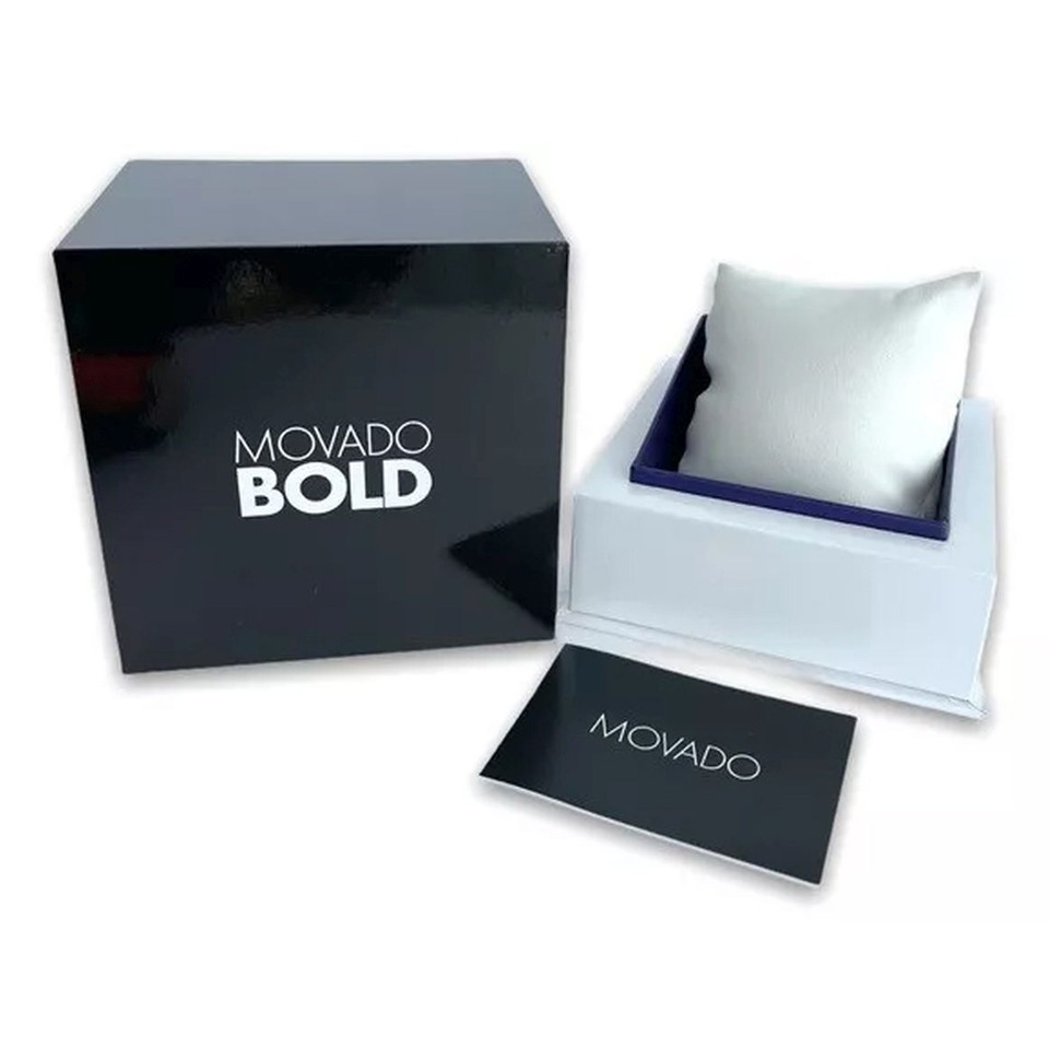 Movado 3600936 Women's Bold Verso Black Dial Quartz Watch | eBay