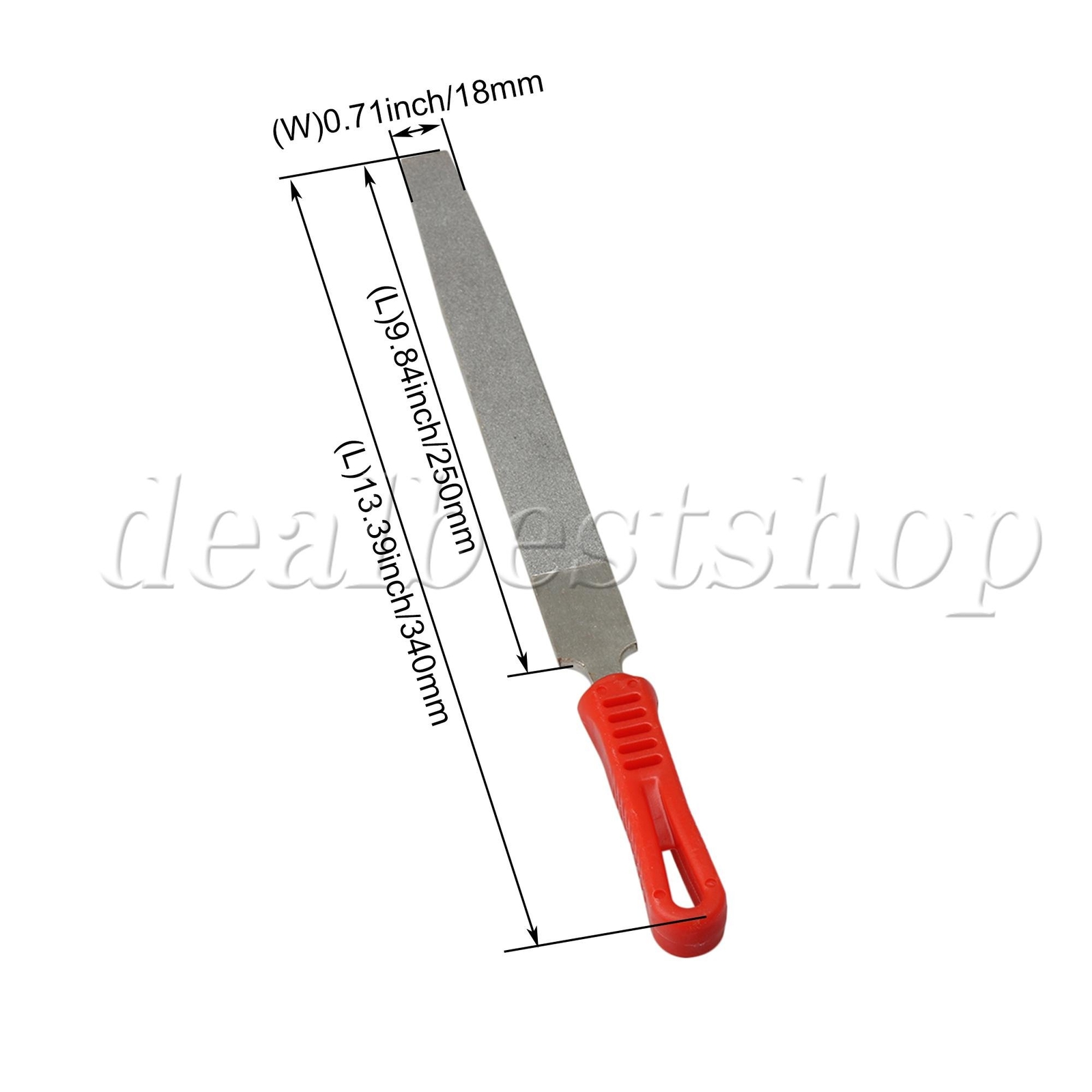 10" inch Diamond Coated Flat File 250mm Length Grit 180 medium Filing ...