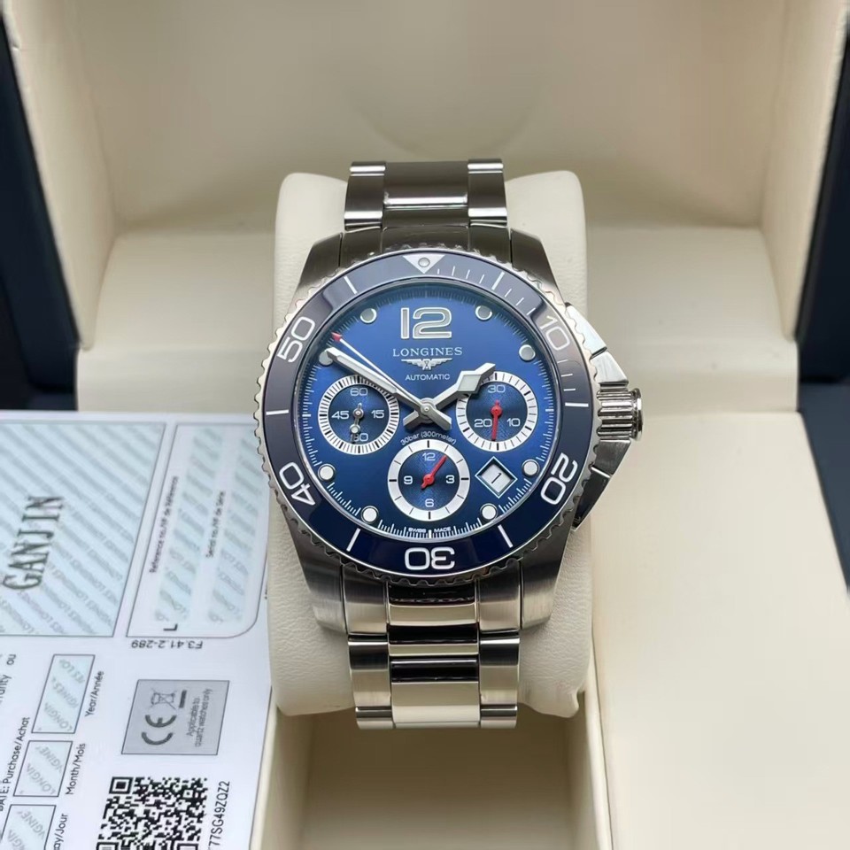 Preowned Longines Conquest L3.783.4 Men's Watch Auto 41mm Blue Dial ...