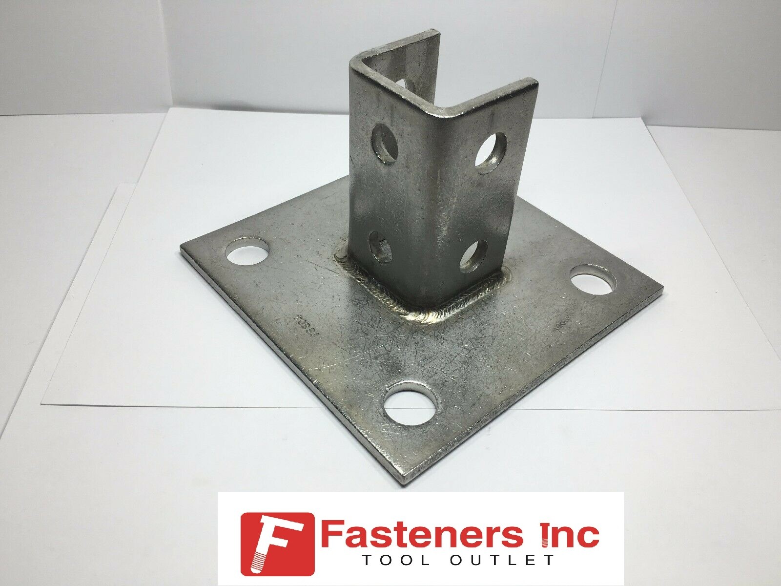 (Qty 1) Stainless Steel for 1-5/8" UniStrut Post Base Square #4774S1 ...