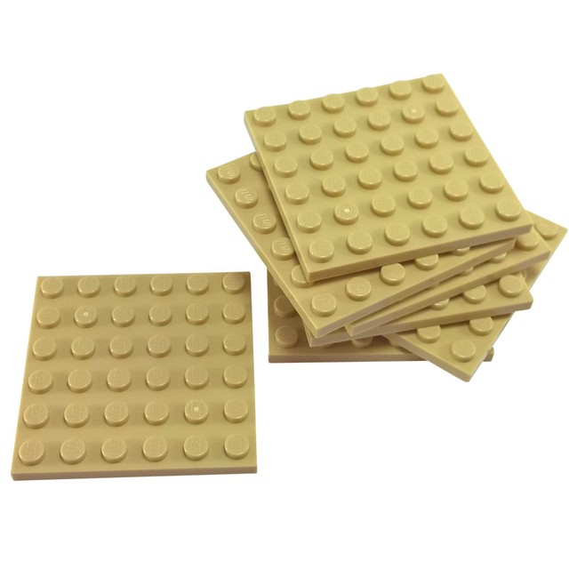 LEGO Tan Plates 6x6 Dots Platforms Baseplates Part 3958 for sale online ...