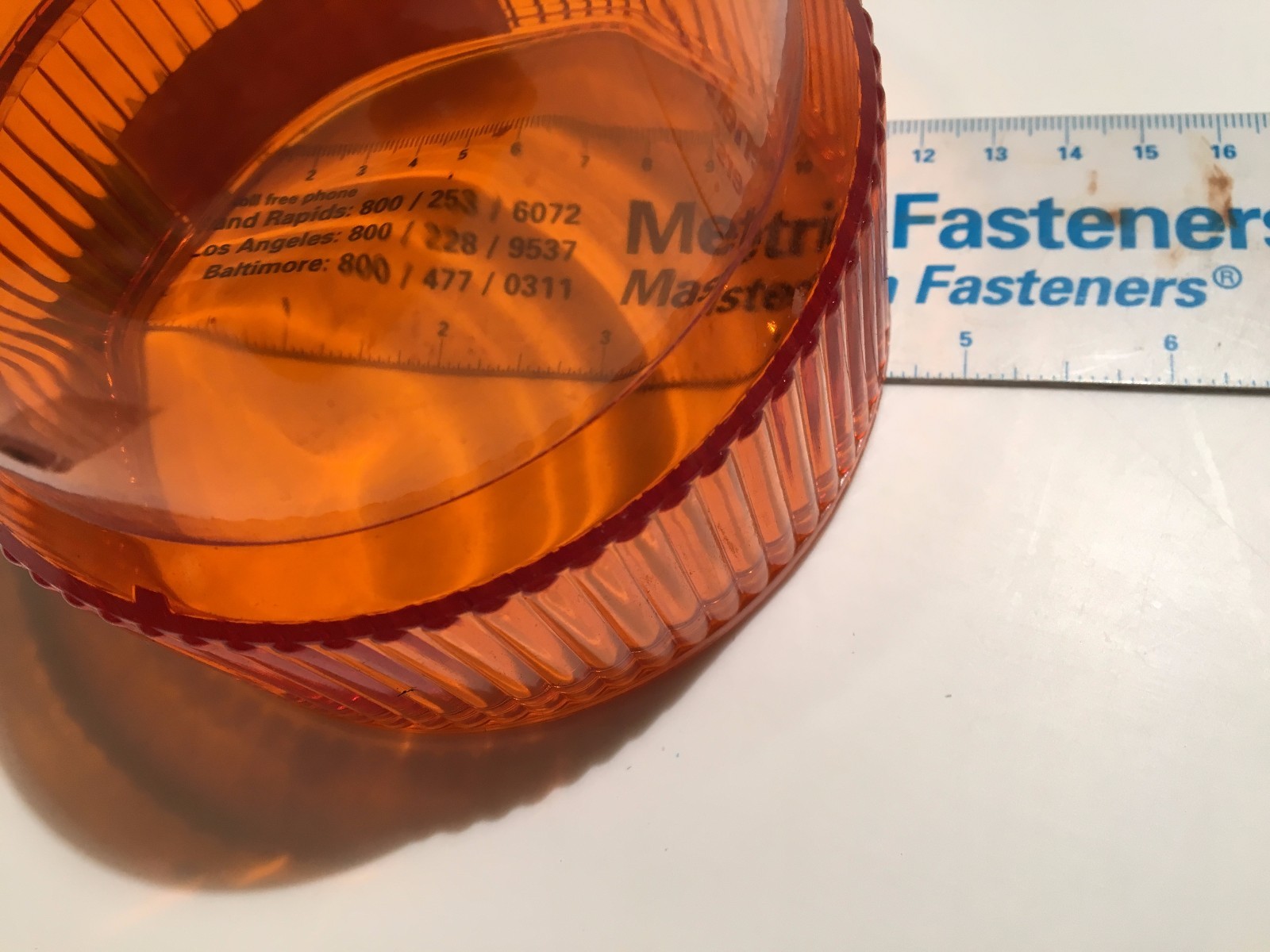 MODEL 771 PETERSON AMBER REVOLVING LIGHT REPLACEMENT LENS, 4.5/8" DIAM ...