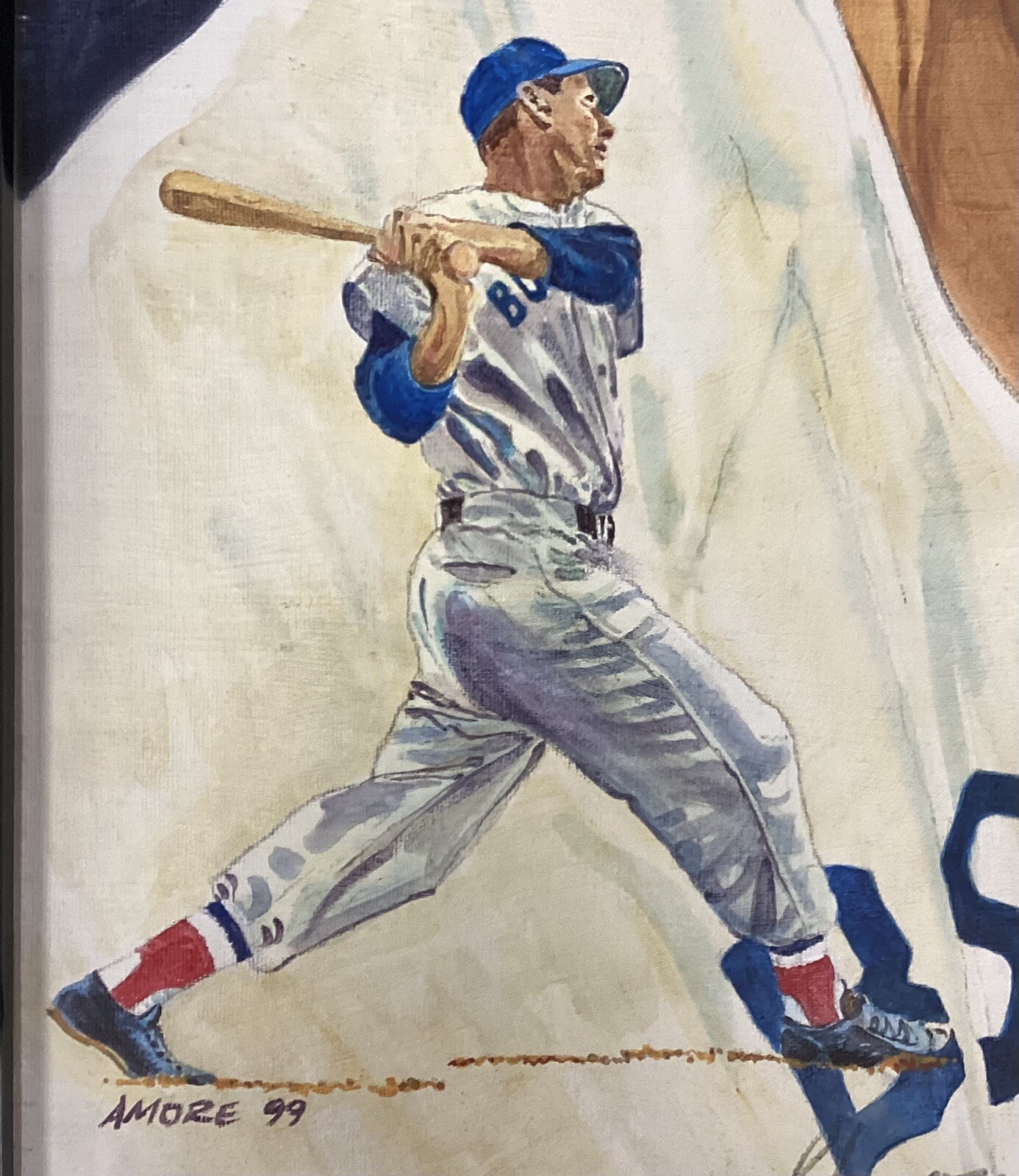 Ted Williams Signed Oil Painting Amore Artist Red Sox Autograph HOF PSA ...