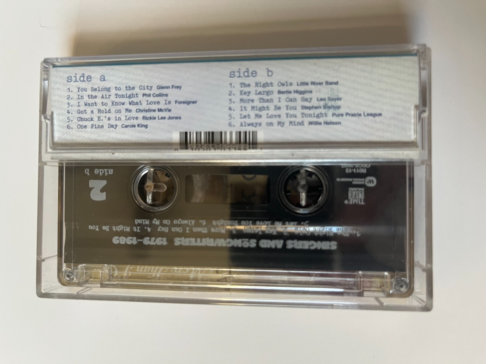Singers & Songwriters Early 1979-1989 Cassette Tape - Tape #2 Time Life ...