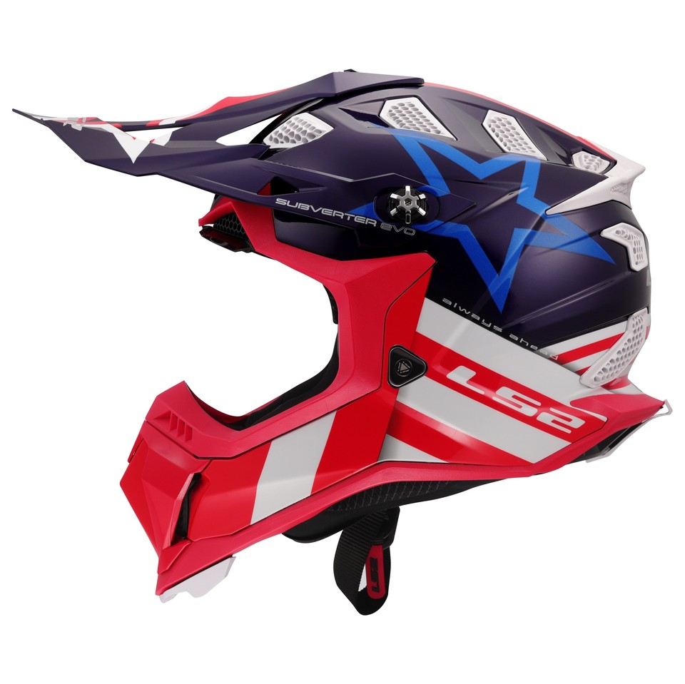 LS2 Subverter Evo Constellation Moto Off-Road Helmet Gloss Red White ...