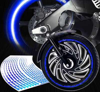 16/17/18/19"Reflective Rims Tape/Wheel Decal Stripes Sticker Kit Flame ...