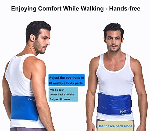 Back Pain Cold Reusable Ice Pack Belt Therapy for Lower Lumbar Sciatic ...