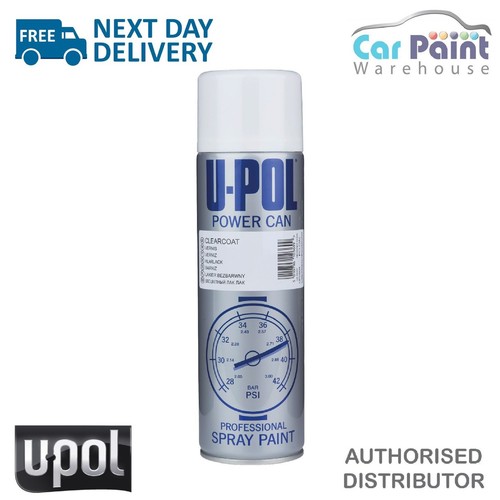 U-POL Power Can Clear Gloss Lacquer 500ml Aerosol Spray Cans UPOL ...
