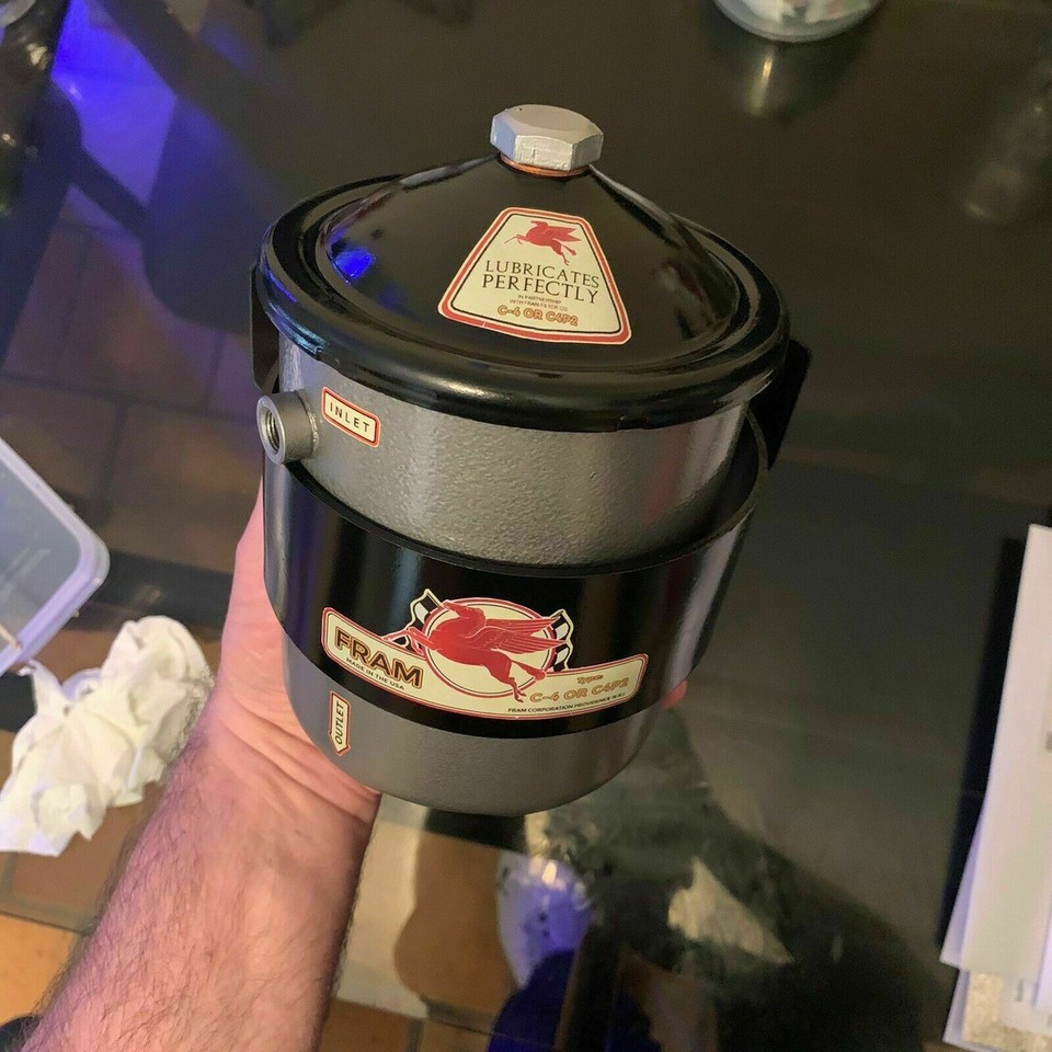 Flying A Fram Oil Filter Decal Sticker hot rod Flathead Ford V8 Deuce ...