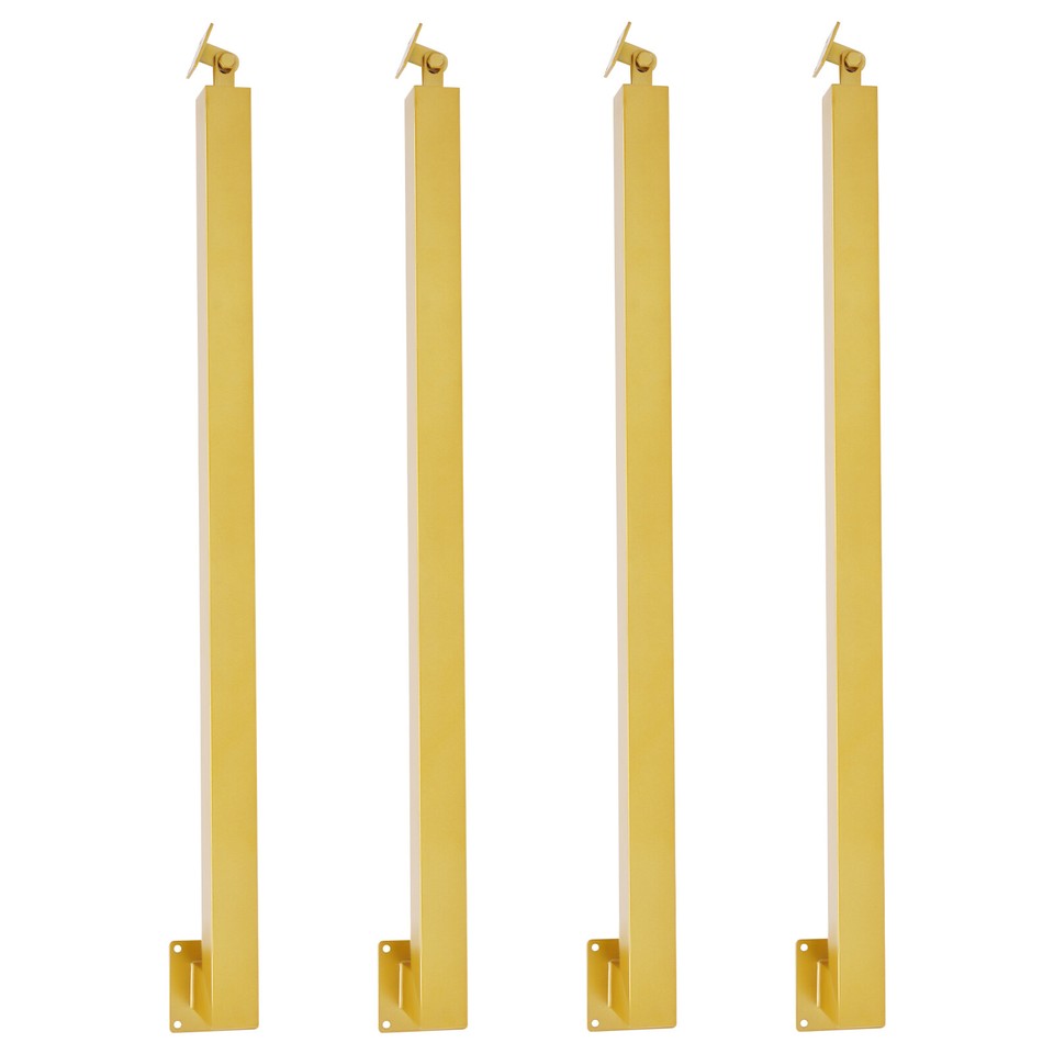 4pcs Square Stair Baluster Posts Metal Stair Post Steel Decorative ...