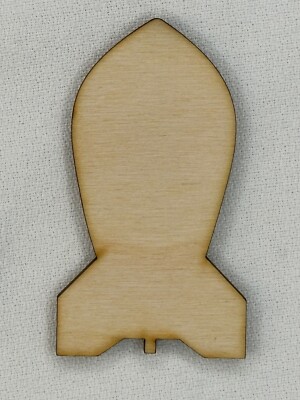 Laser Cut Unfinished Rocket Ship Shape Wood Craft Cutout | eBay