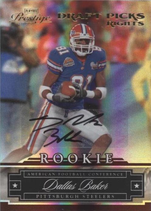 2007 Playoff Prestige - Rookie Dallas Baker #219 Draft Picks Rights ...