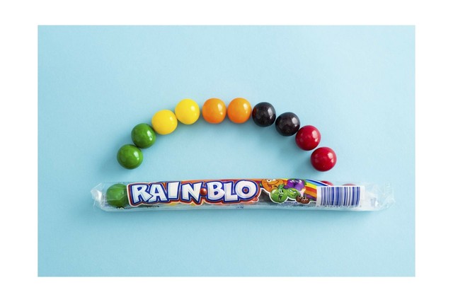Pack of 48 Rain-blo Bubble Gum Balls 0.53 Ounce Tube Rainblo US SELLER ...