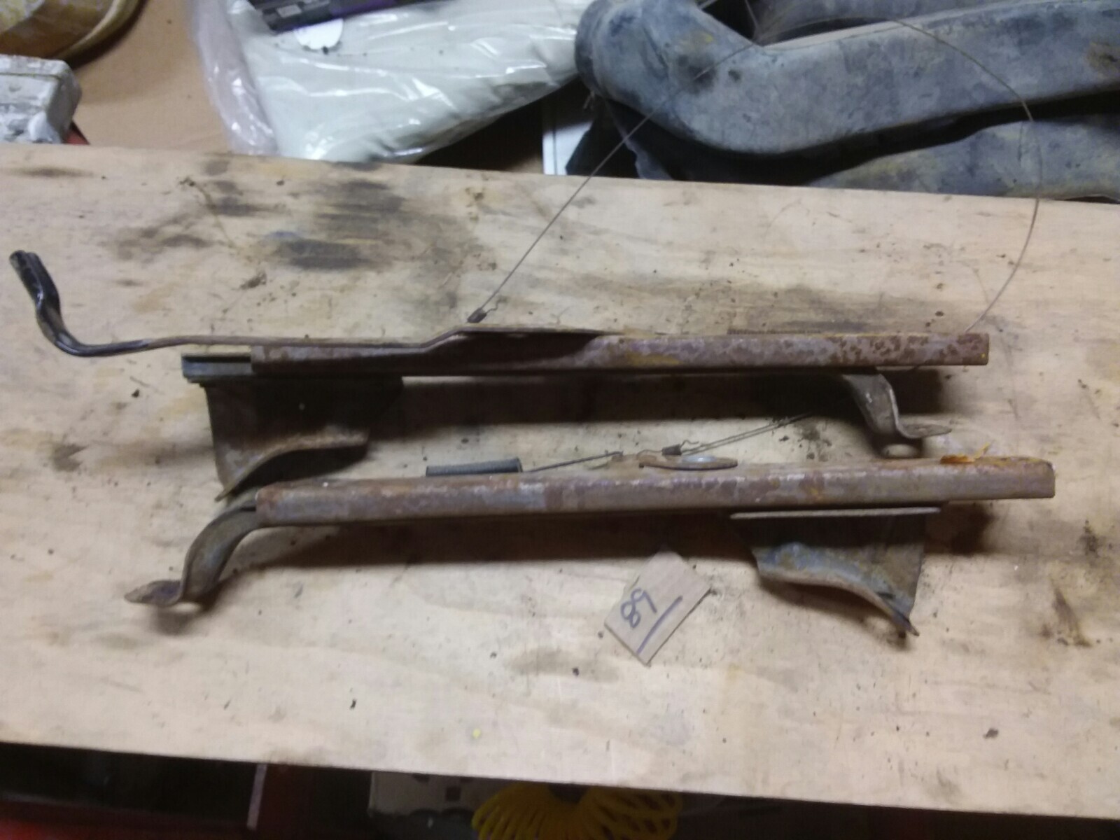 OEM FORD 1992-96 FORD F150 BRONCO, 97 F250 F350 FRONT BENCH SEAT TRACK ...