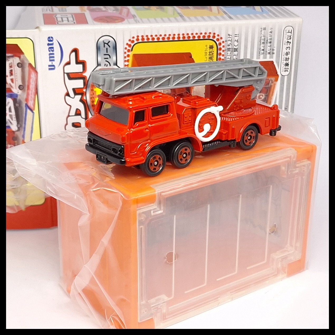 TOMICA U-mate HINO AERIAL LADDER FIRE TRUCK 1/125 TOMY New 29 FIRE ...