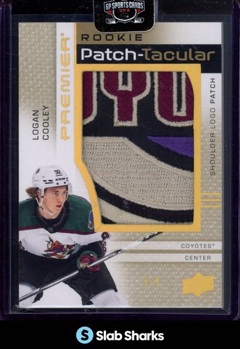 2023 UPPER DECK PREMIER LOGAN COOLEY ROOKIE PATCH-TACULAR SHOULDER LOGO ...