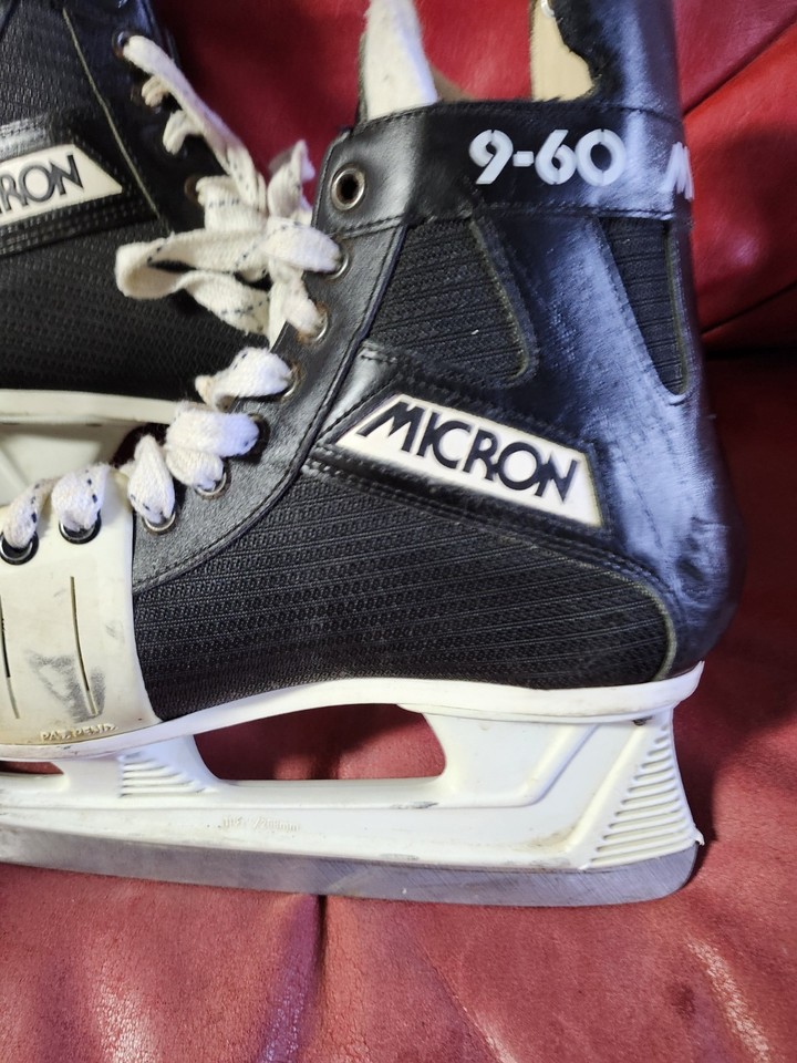 Vintage Micron Mega 9-60 Hockey Skates SR Size 10 Used Canadian | eBay